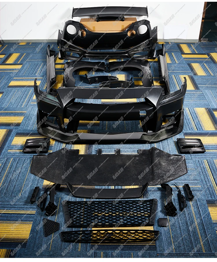 Car Body Kit GTR R35 Upgrade N Style Half Carbon Car Bumper for Nissan ...