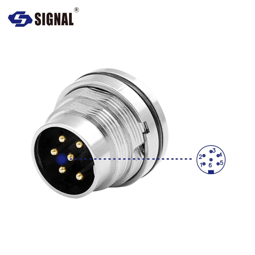 M16 Serie Ip67 Ip68 2 3 4 5 6 7 8 12 14 19 24 Pin M16 Conector Circular ...