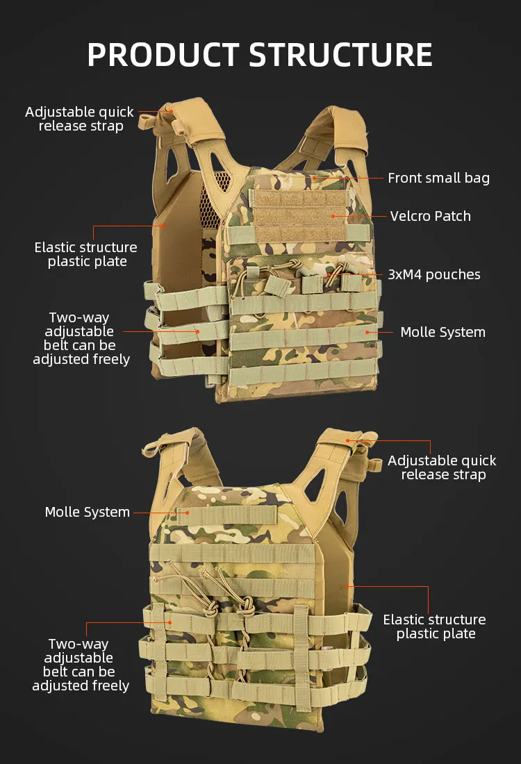 Tactical Field Vest Outdoor Training Protective Vest For Adults ...