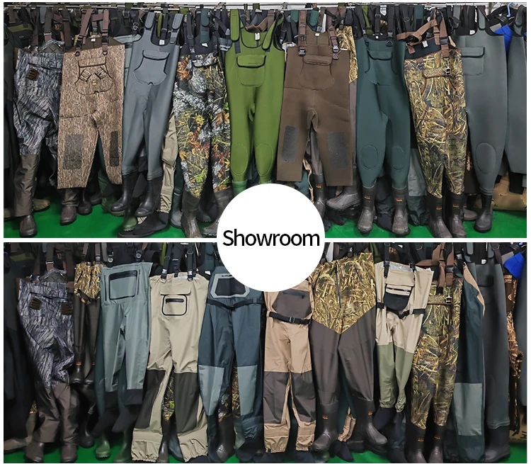 5mm Neoprene Fishing Chest Waders For Men With Boots Cleated Bootfoot ...