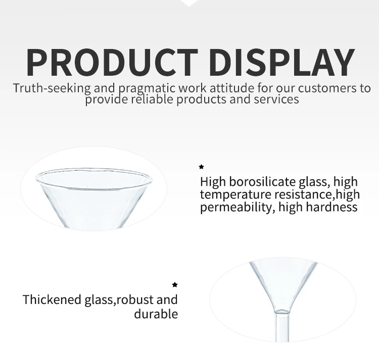 Laboratory 30mm 40mm 50mm 60mm Borosilicate Glass Long Short Stem ...