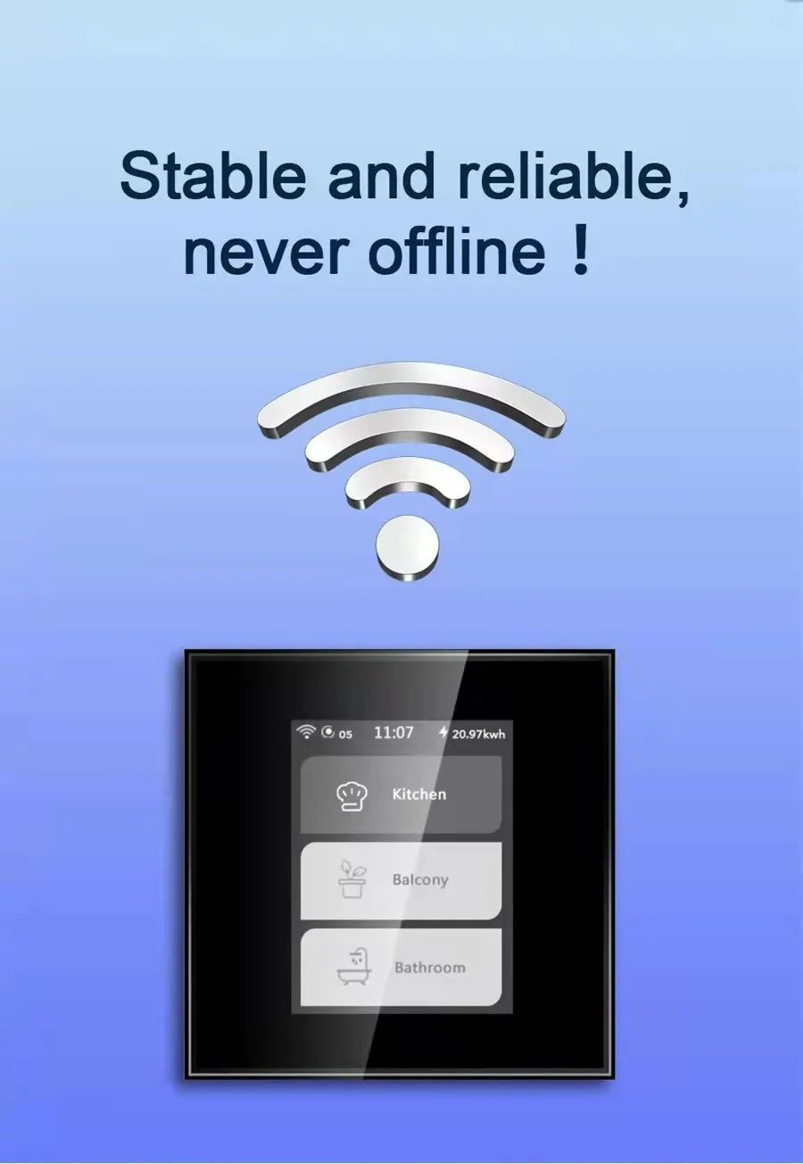 Touch Screen Alexa Wall Switch Smart Switch Dimmer Switch 3 Way Smart ...