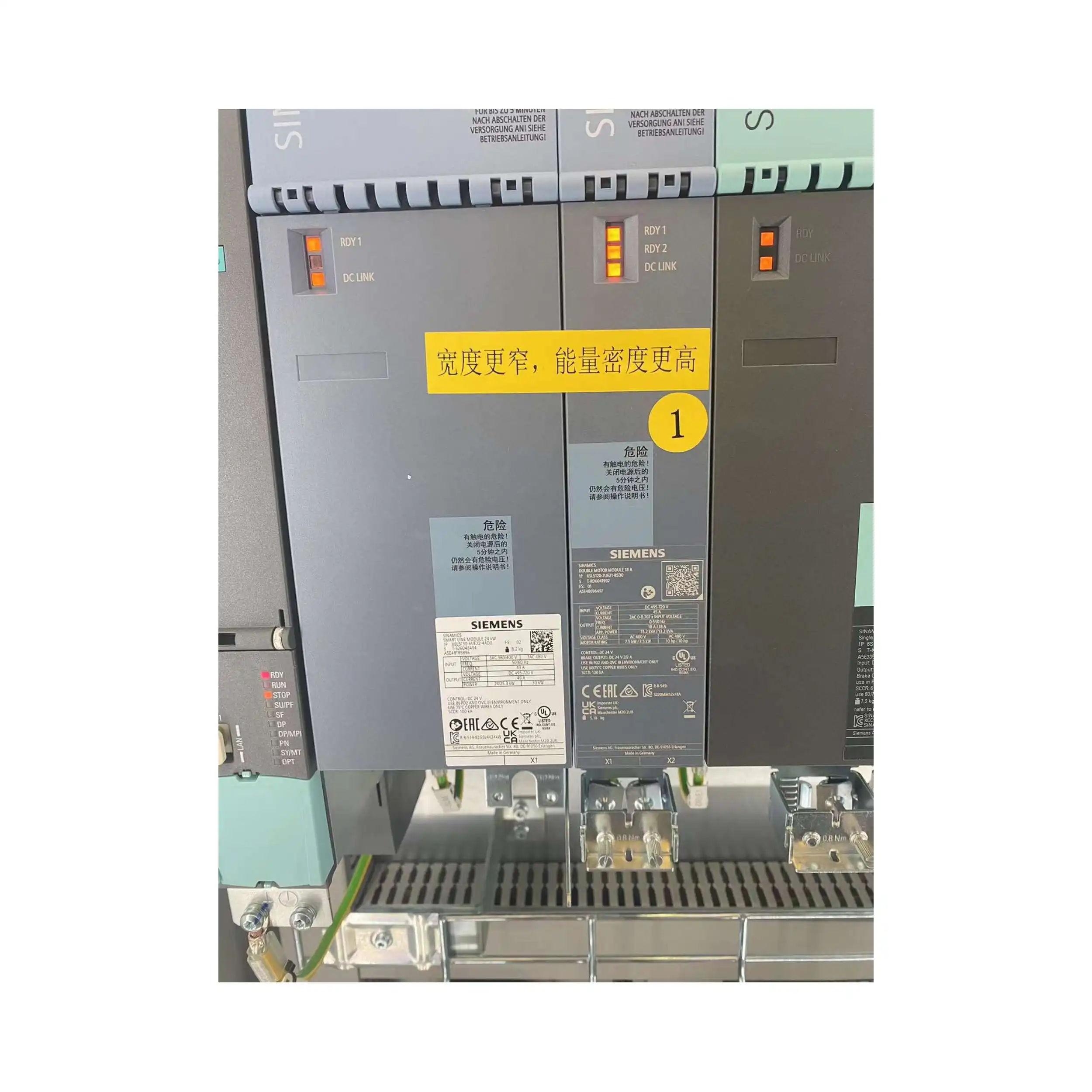 CNC Original SIEMEN PLC SINAMICS S220 Power Supply Module 6SL5130-6UE22 ...