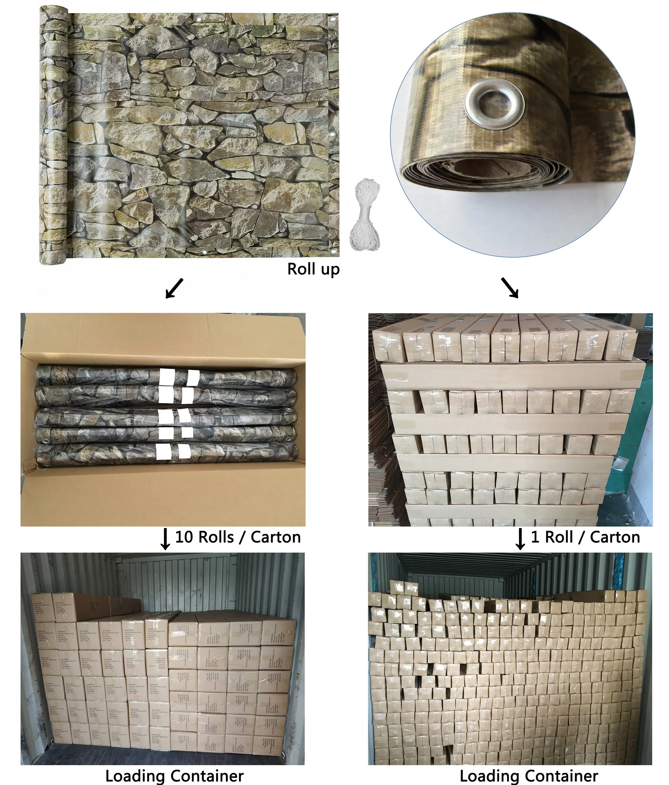 High Quality Easy Installation Pvc Strip Screen Fence Balcony Privacy ...