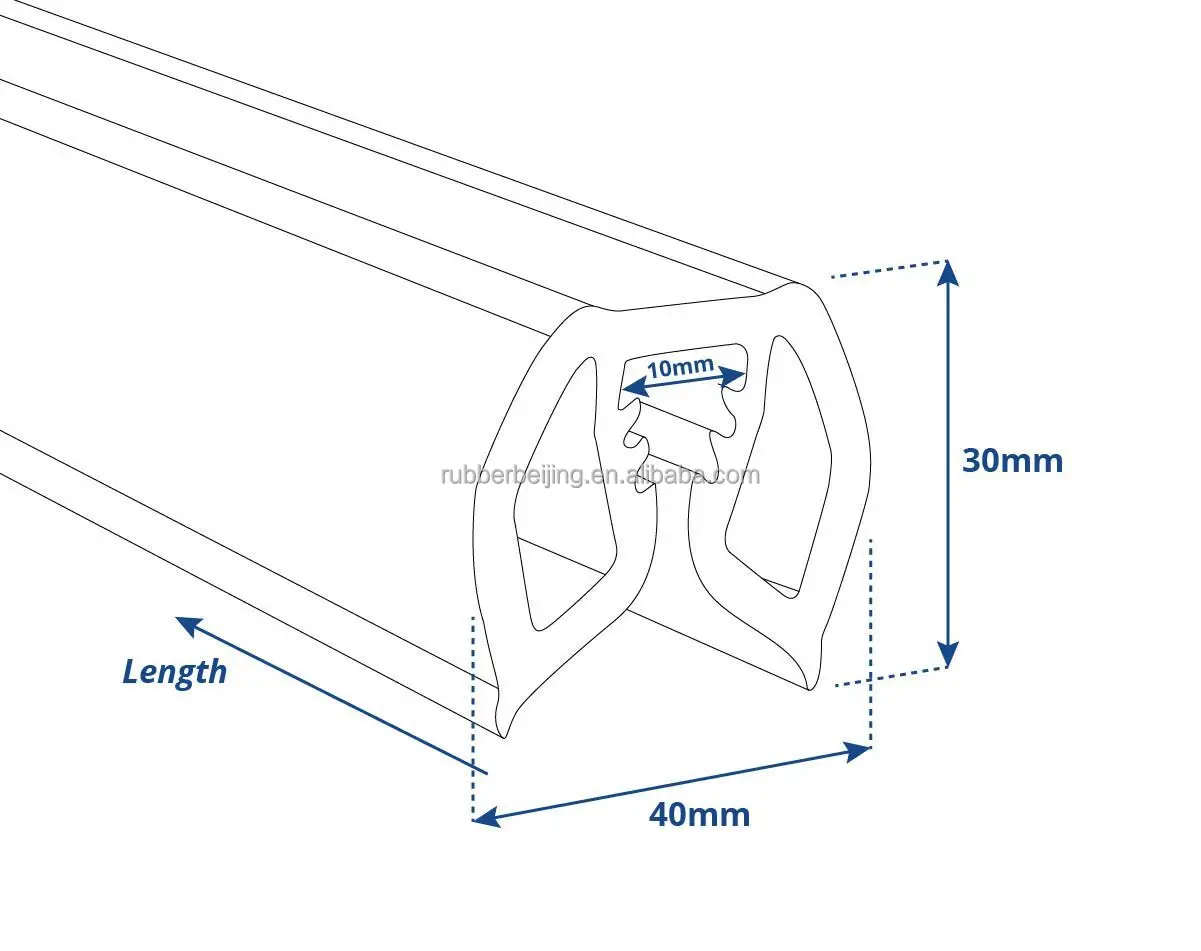 White U Channel Boat Gunwale Rubber Trim - Durable & Versatile