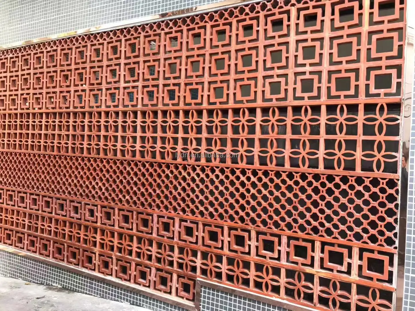 Terracotta Hollow Blocks Wall Cladding Tiles - Matte Red Brick for ...