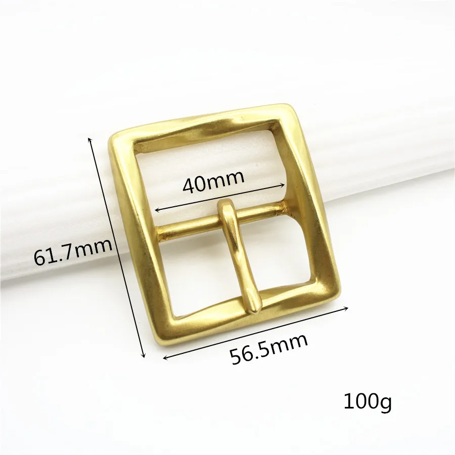 40mm Center Bar Tri-glide Pin Buckles Irregular Brass Belt Buckle for ...