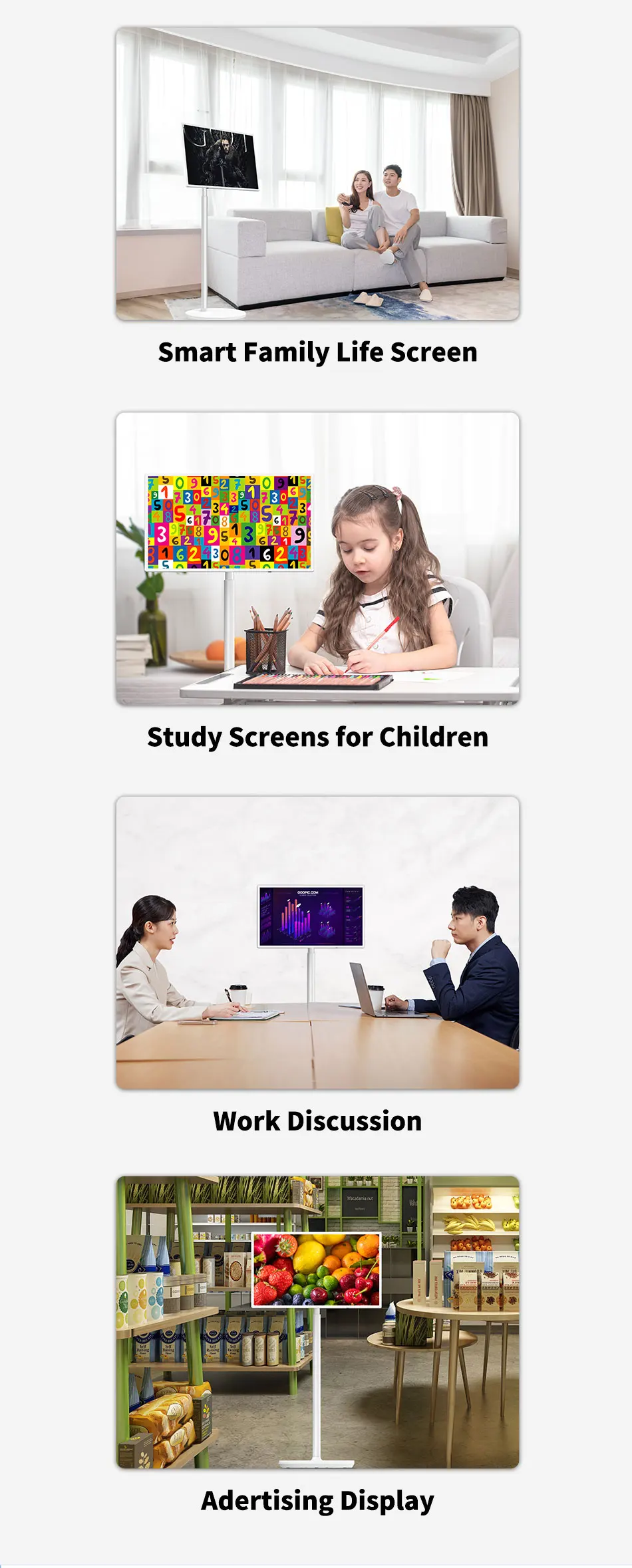 Factory 32 Inch Stand By Me Screen Ips Display Os 10 Smart Touch Screen ...