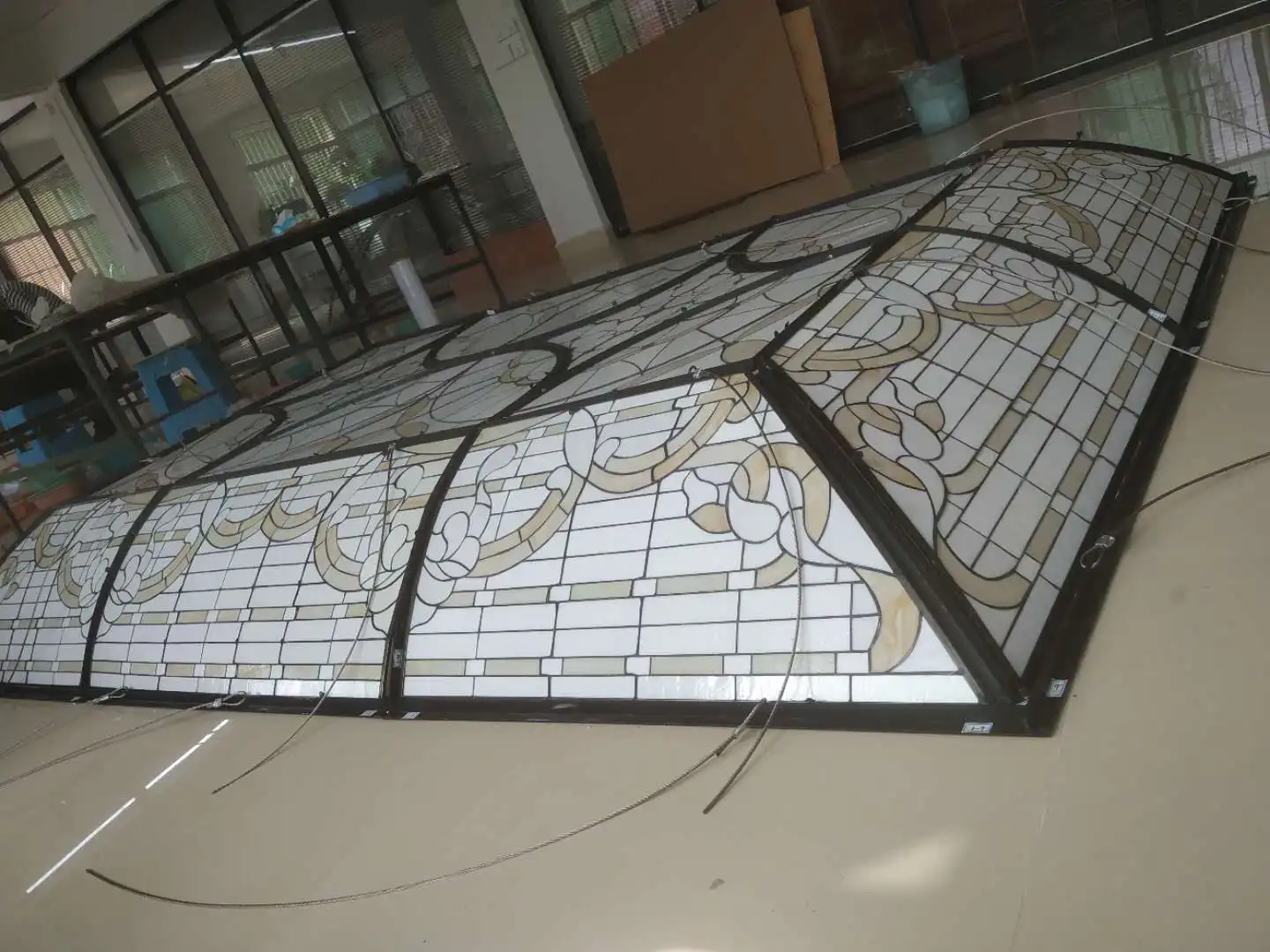 Stained Glass Dome Skylight Handmade Soldering Decorative Stained Glass ...