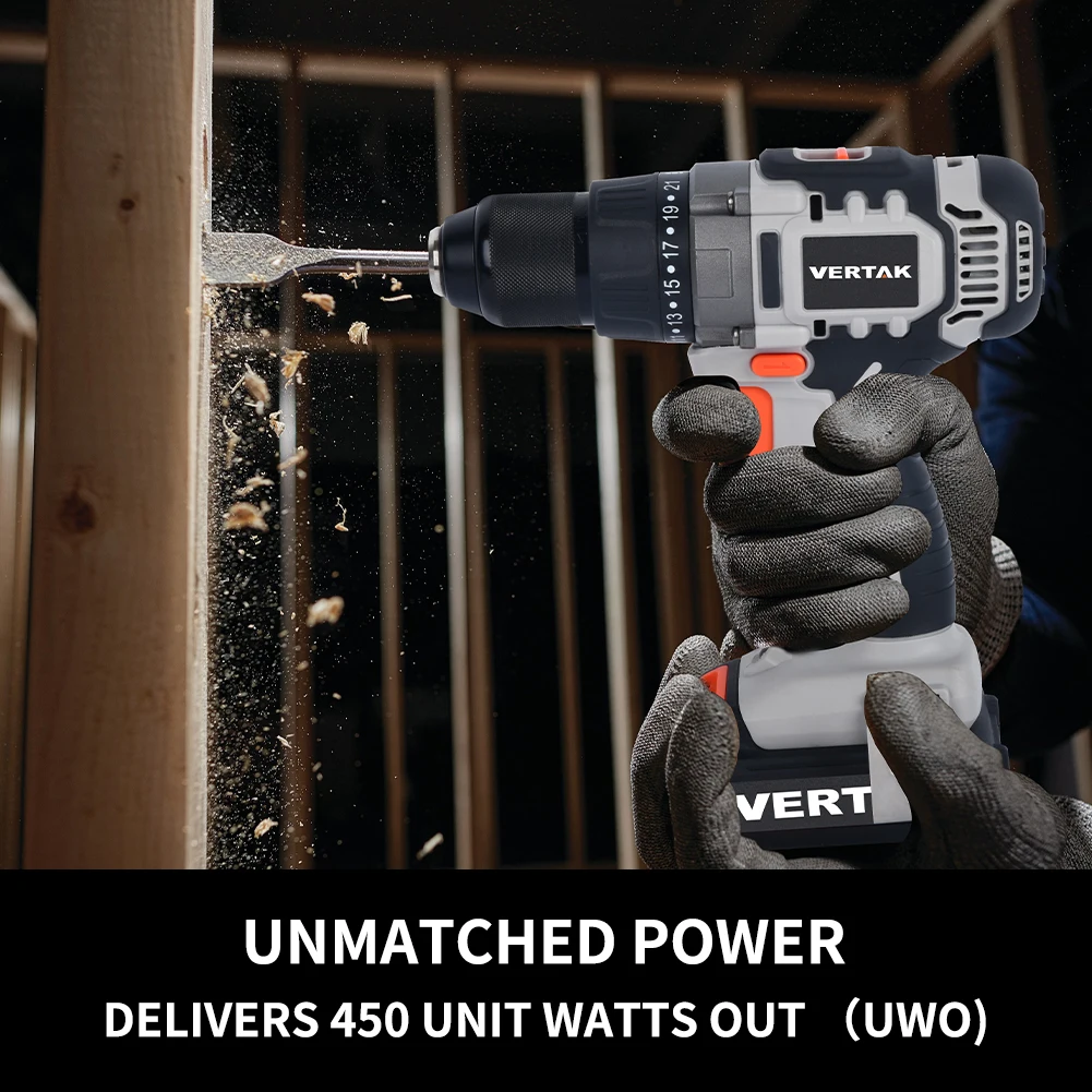 Vertak 20V Cordless Impact Drill - Powerful and Versatile