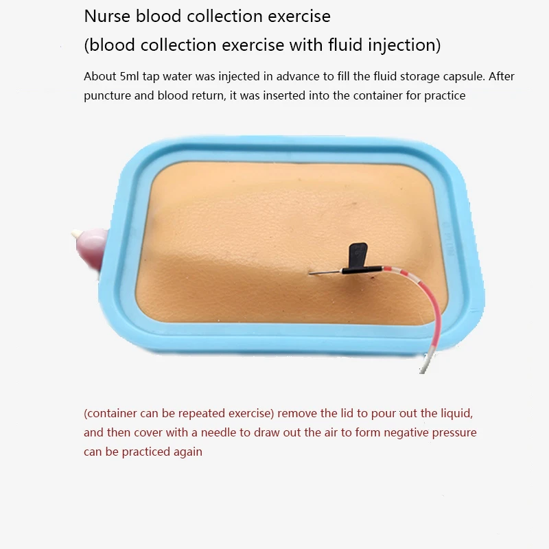 Medical Nurse Blood Collection Exsanguinate Practise Pad Intravenous Injection Exercise Training ...