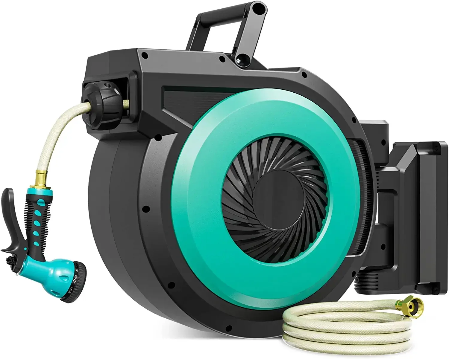 20M Auto Roll-up Retractable Water Hose Reel Garden Hose Car Washing ...