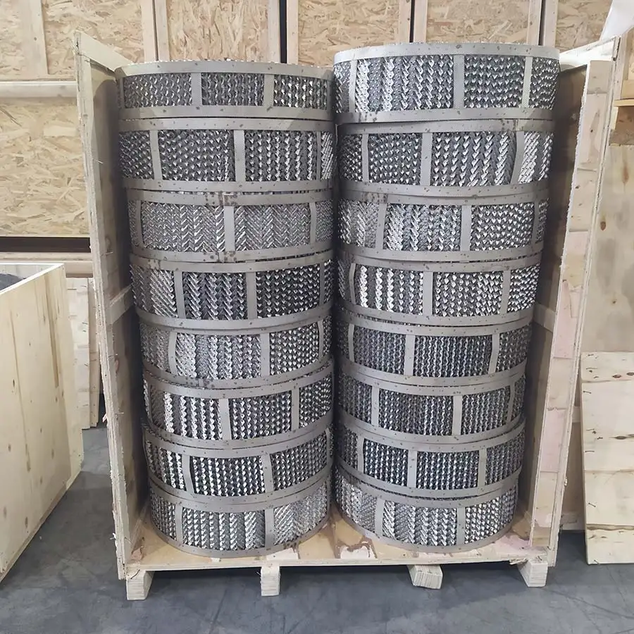 304 316l Perforated Plate Corrugated Packing Metal Wire Gauze Structured Packing - Buy 304 316l ...