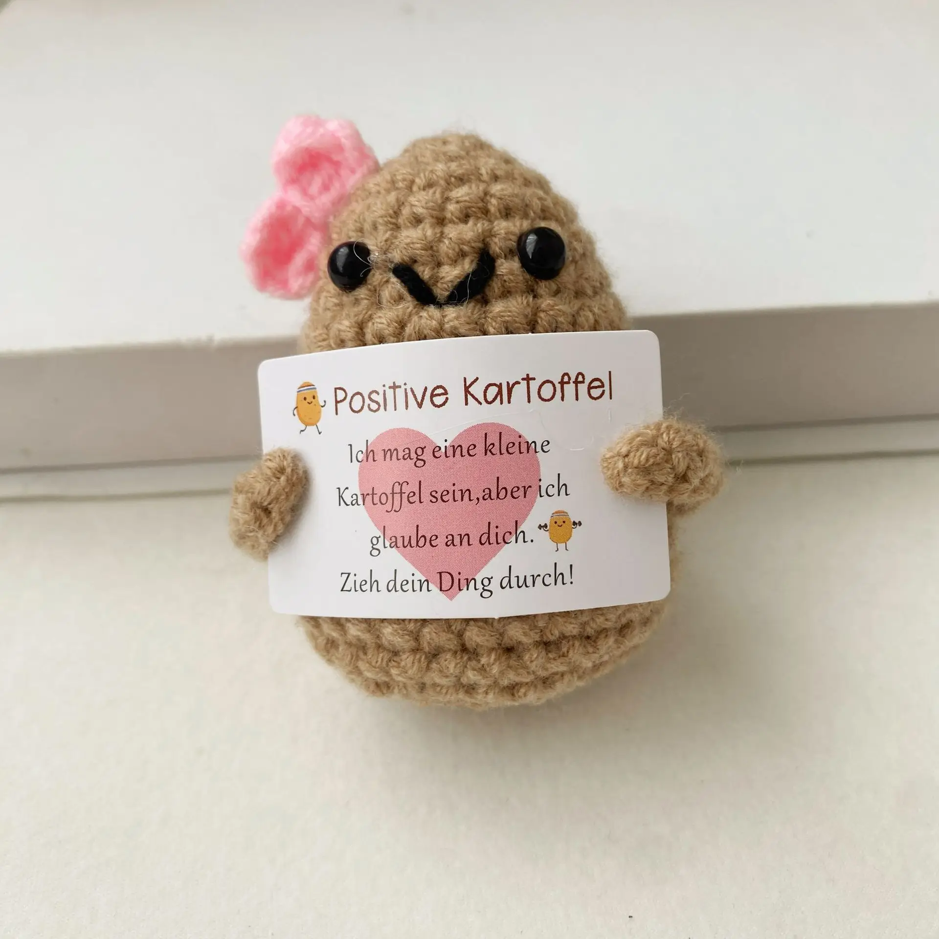 Positive Potato Gifts With Stand Cute Handmade Crochet Positive Pickle ...