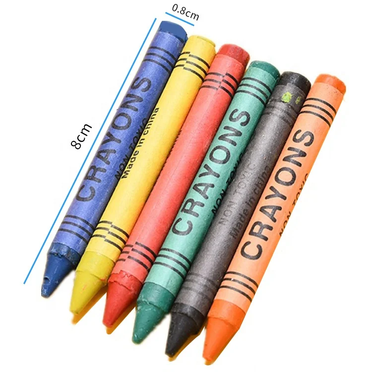 Cheap Non-Toxic Washable Crayons - 6 Colors Set for Kids