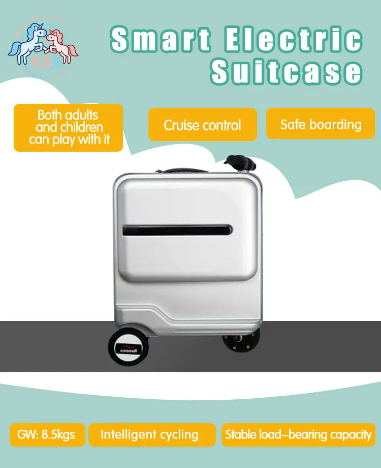 Waimar Riding Scooter Suitcase Ride On Travel Durable Trolley Suitcase ...