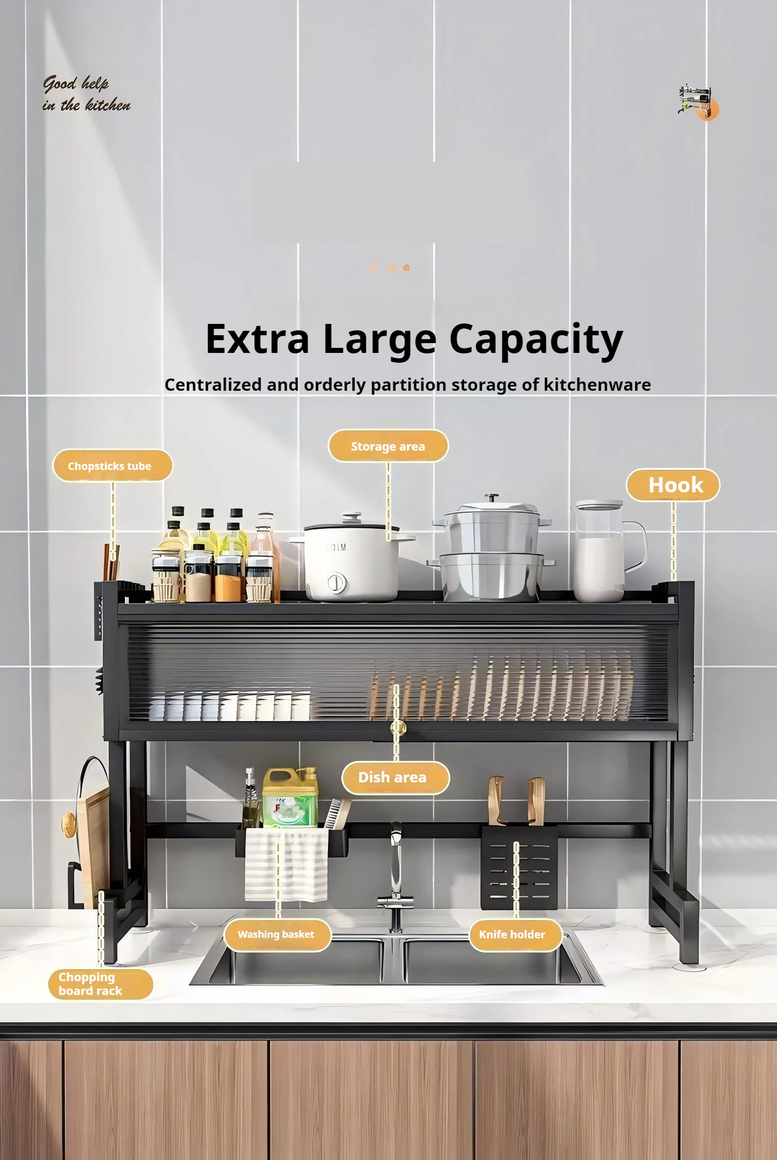 Multifunction Dish Rack - Organize Your Kitchen Efficiently