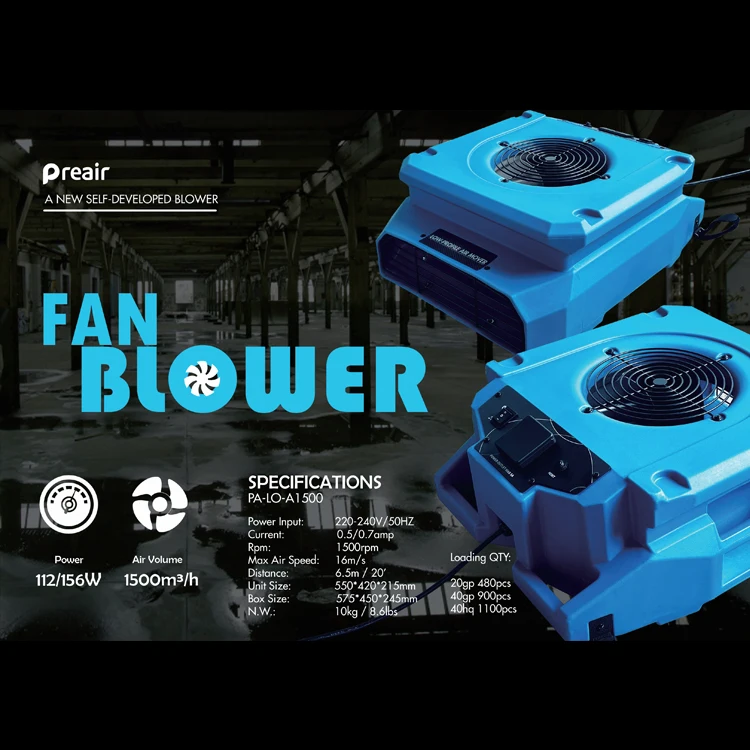 Commercial Stackable Low-profile Floor Drying Fan Compact air Mover for ...