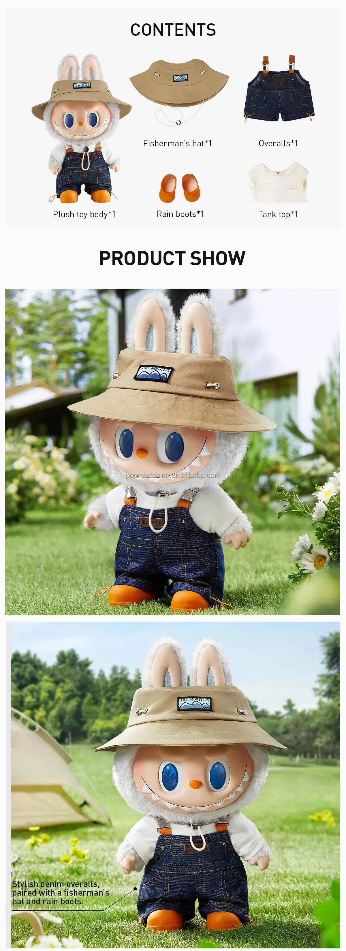 100% Authentic Popmart Official Original Labubu Doll with Clothes ...