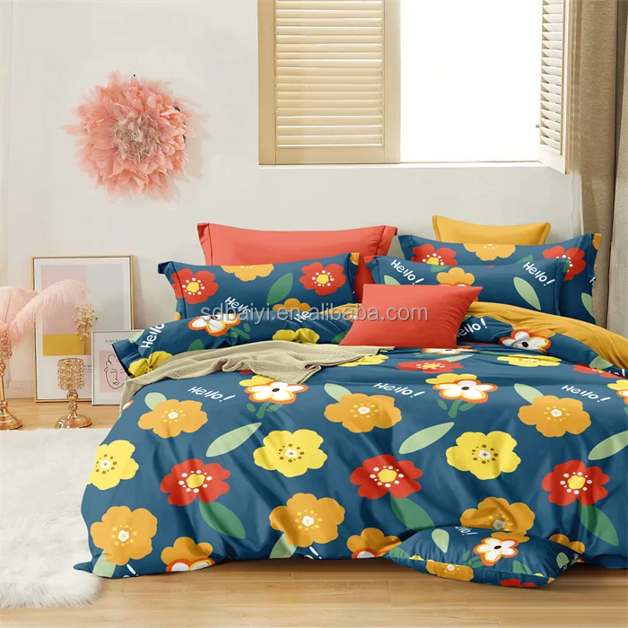 Trois Places Drap De Lit Drap House Bedding Set Cotton
