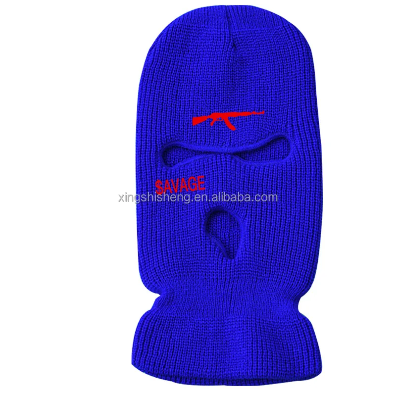 Custom Logo Windproof Full Face Knit Hats Custom Skimask Men Warm Wool ...
