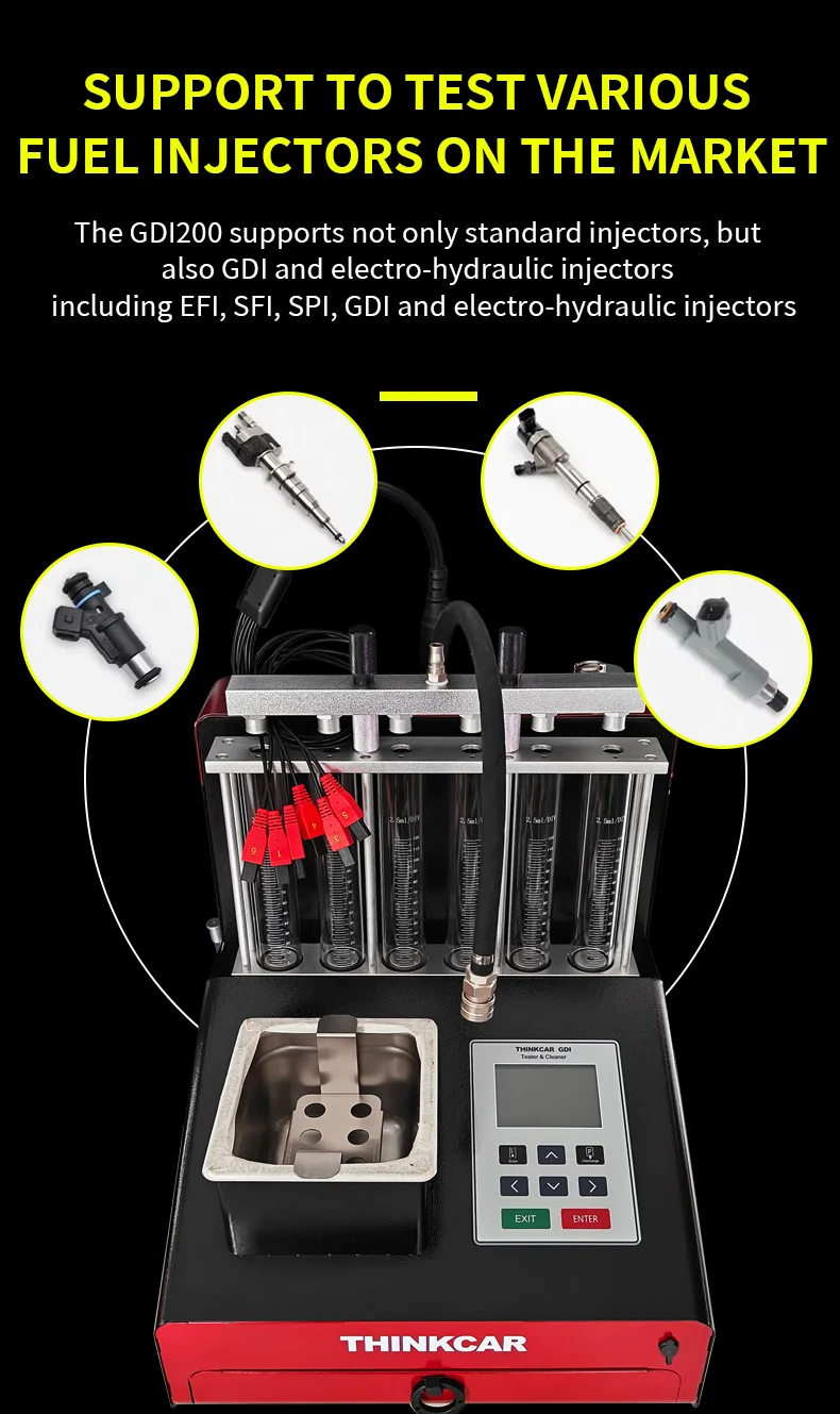 THINKCAR GDI 200 Fuel Injector Tester & Cleaner for Accurate Petrol ...