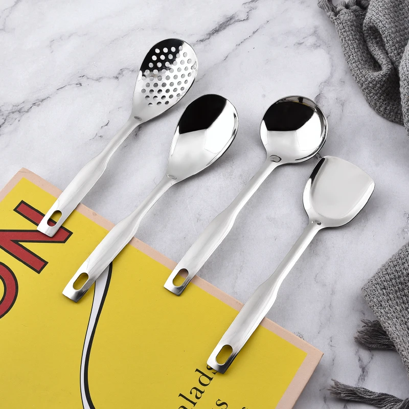 Stainless Steel Mini Cooking Tools Small Cooking Spatula Oval Spoon ...