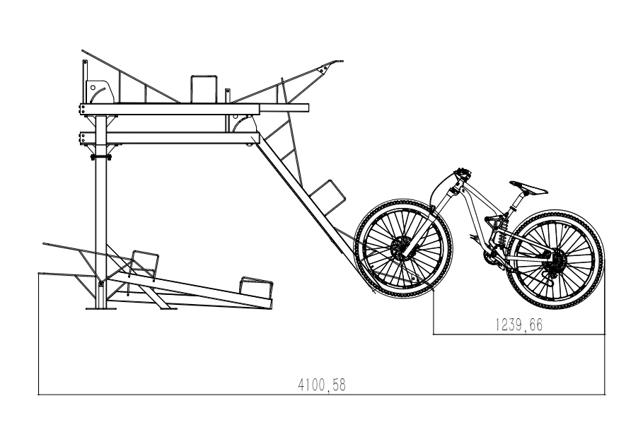 KAVASS Commercial Double Tier Easy Lift Two Tier Hi Quad High Density 2 Tire Bike Parking ...