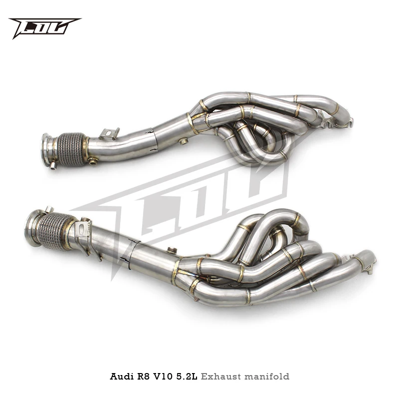 Coc Sus304 Performance Exhaust Manifodr System For Audi R8 V10 5.2l 2010-2019 Exhaust Pipe ...