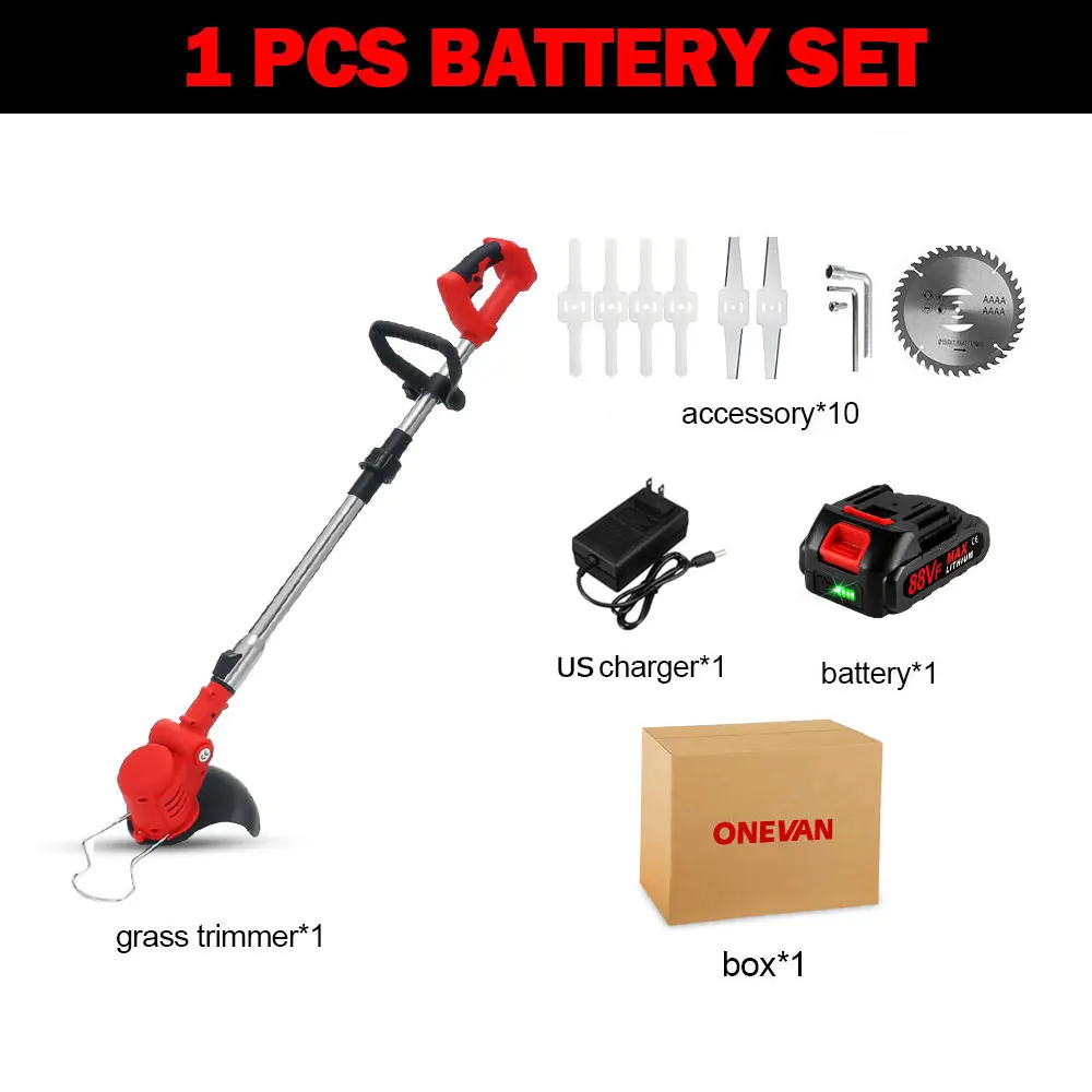 2500w Electric Lawn Mower 20000rpm Cordless Grass Trimmer Length ...