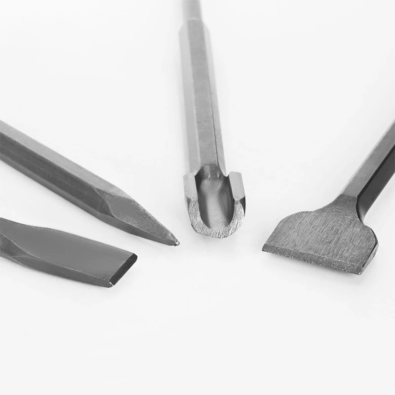 Round Handle Chisel 4-piece Set Pointed Flat Large Flat Hook Chisel ...