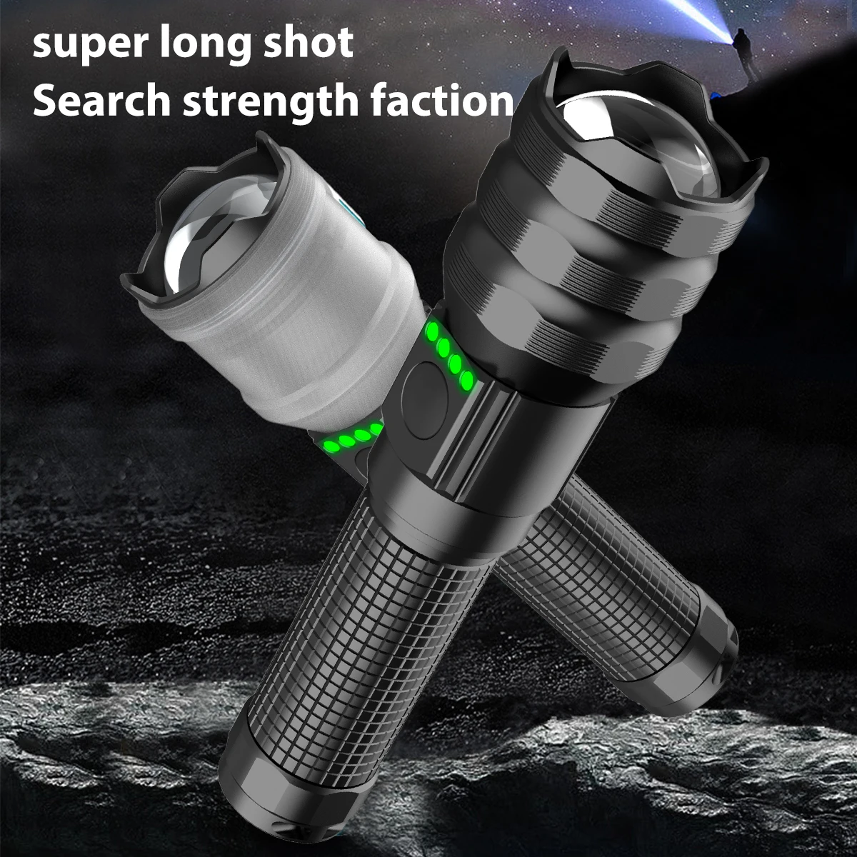 Ultra-bright Long Beam 1km Rechargeable Lithium Battery Led Tactical ...