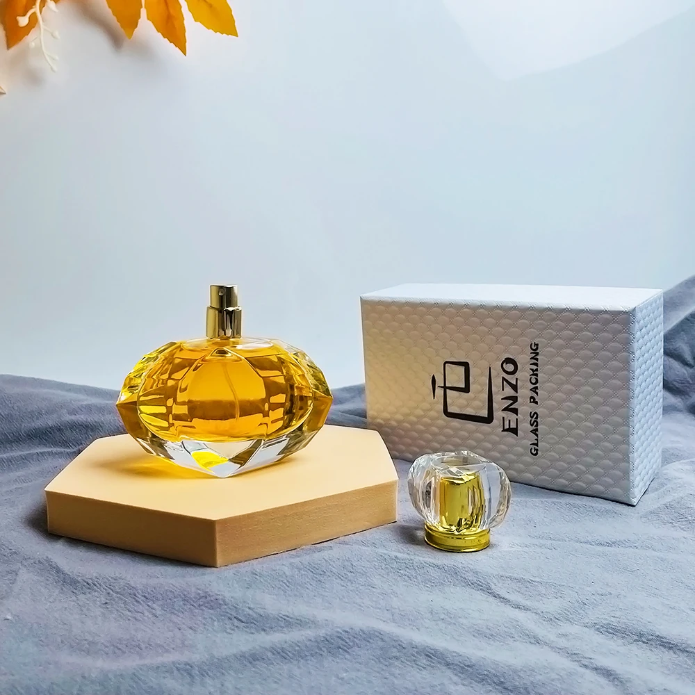 Luxury 50ml Reusable Glass Perfume Bottle With Box High Quality Elegant ...