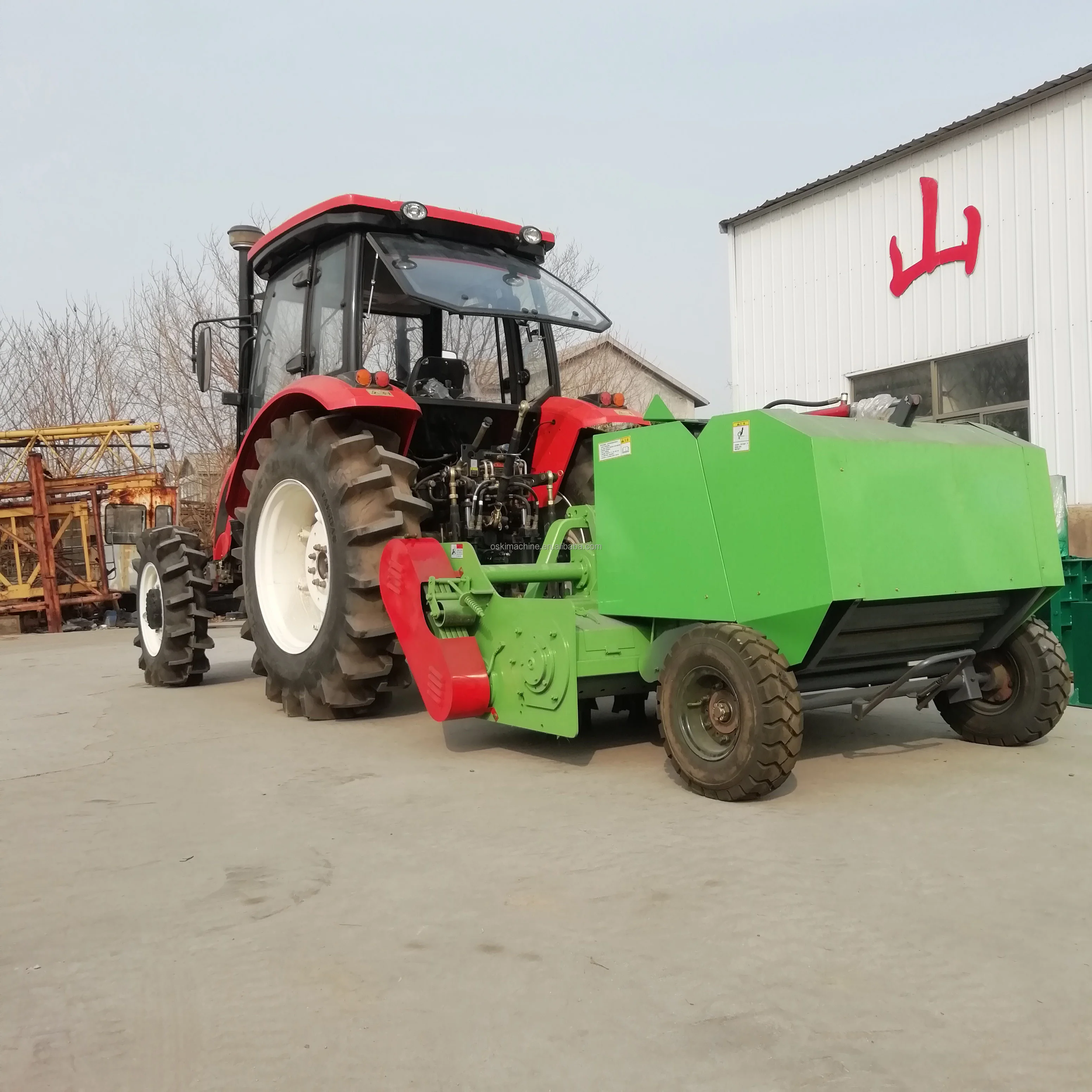 Hay Bale Straw Grass Machinery India Silage Baler Compress Wrapper Mini ...