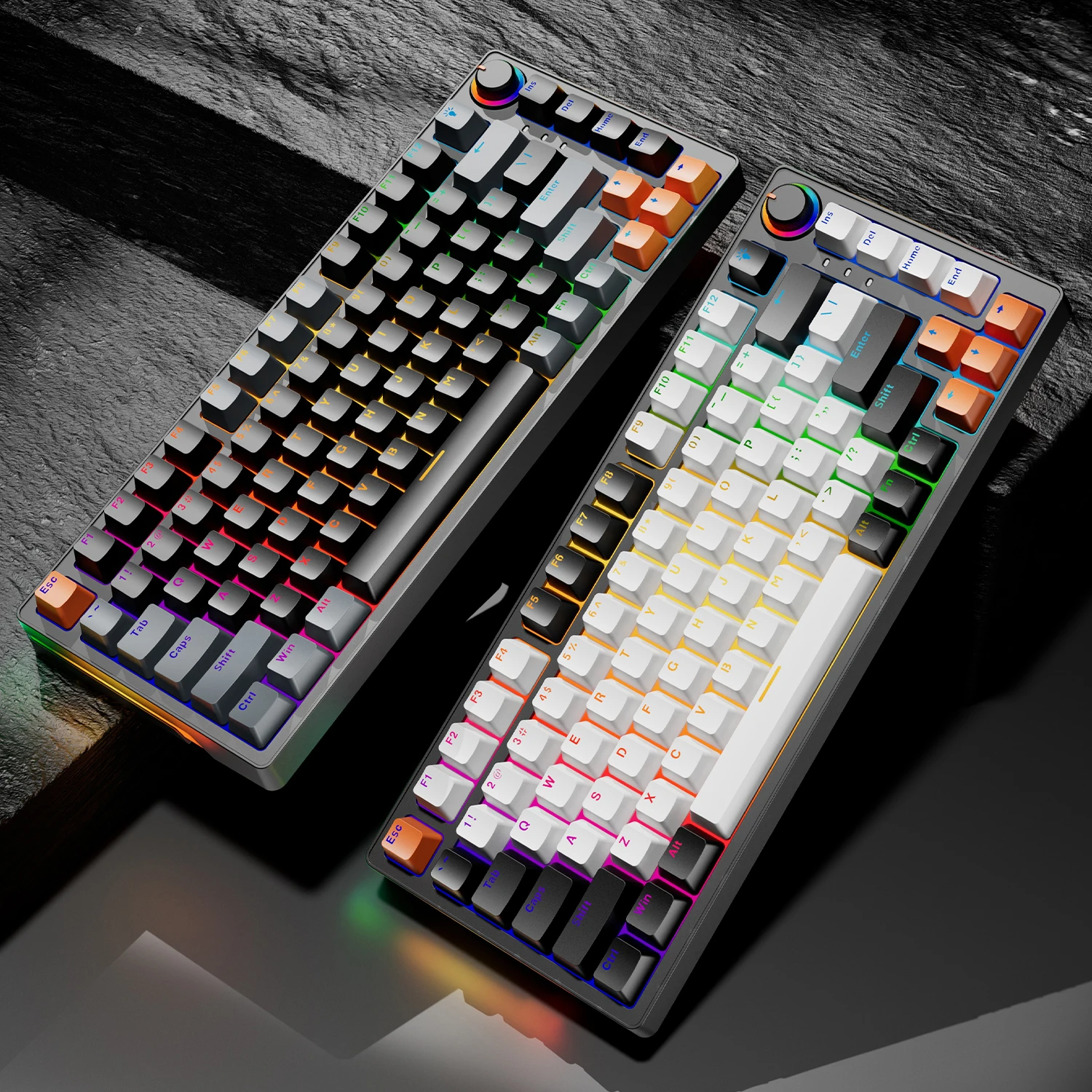 Sama Tri-modes 75% Rgb Backlit Gaming Mechanical Keyboard Anti-ghosting ...
