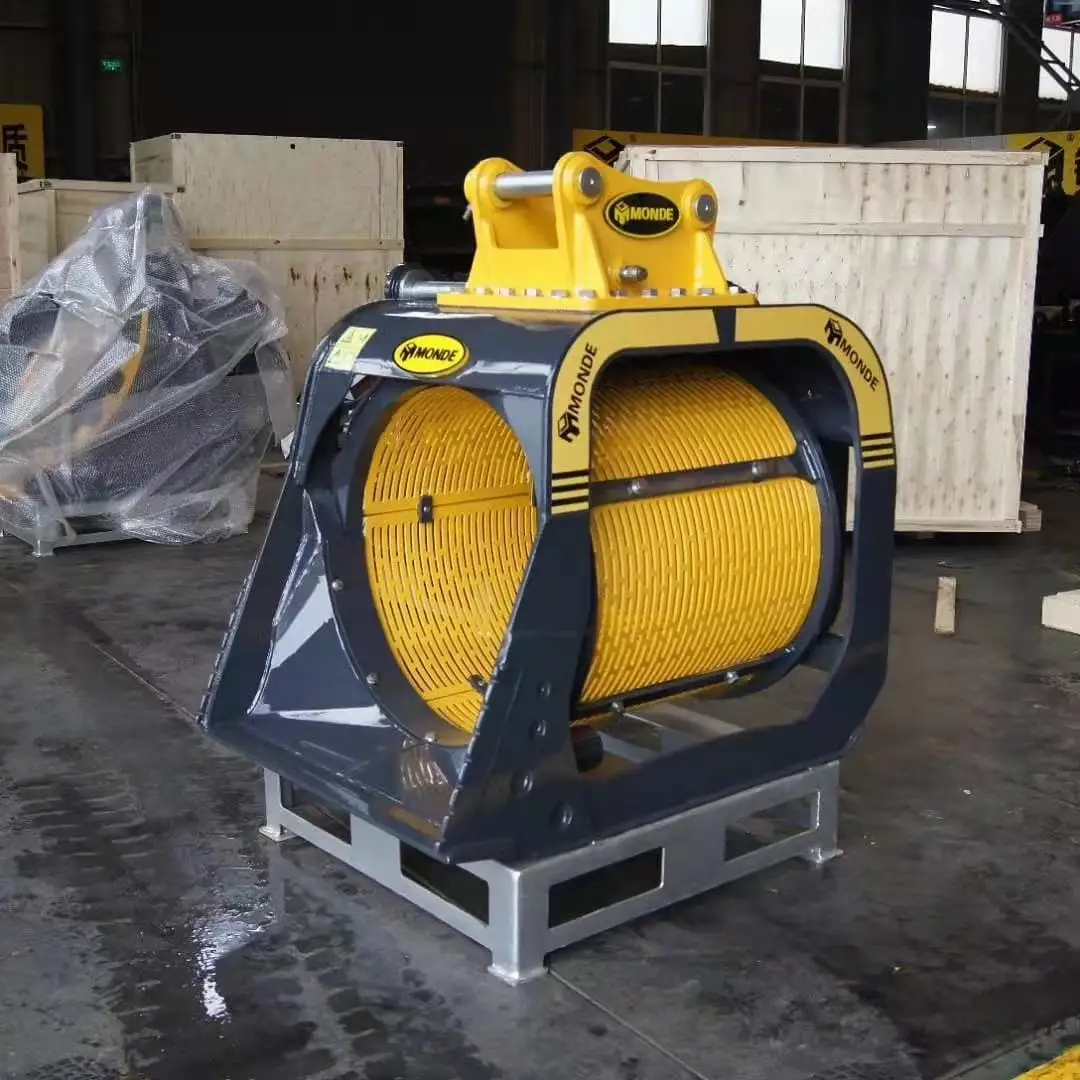 MONDE Mini Excavator Rotating Screening Bucket - Sand Sieve