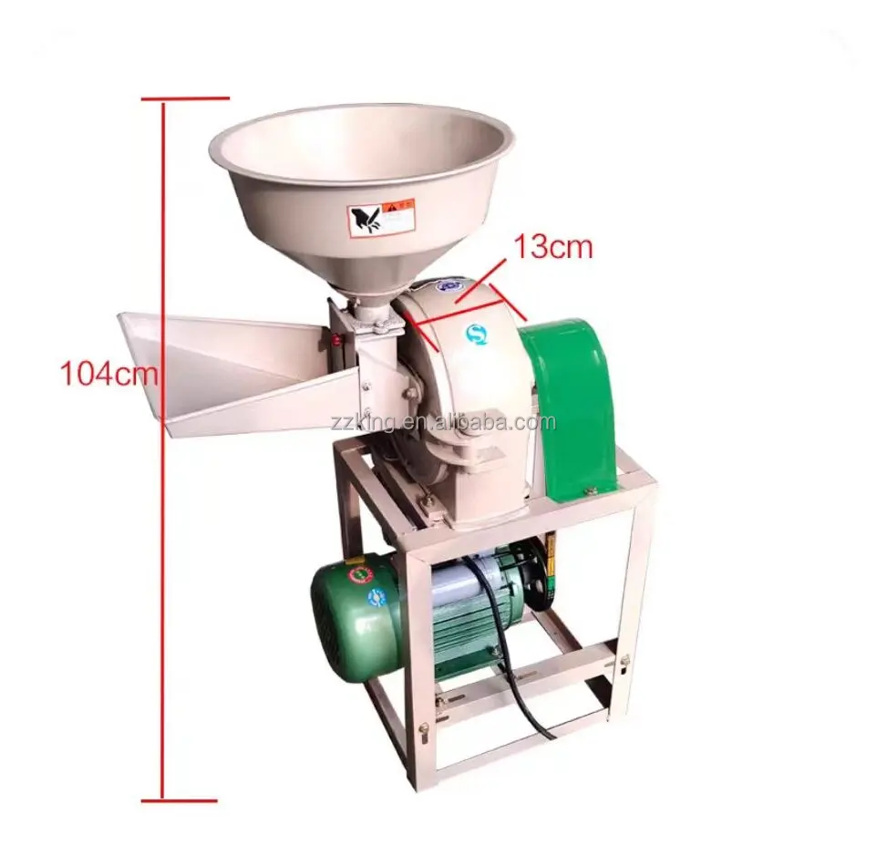 Dry And Wet Grain Grinder Electric Flour Mill Crushing Machine ...