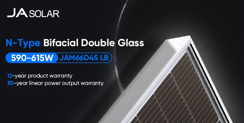 JA Trina Solar Ja N-type Bifacial Double Glass 590W 610W 615W Ja Solar ...