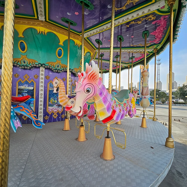 Outdoor Carnival Ride Carousel Music Box Merry Go Round Kids Carousel ...