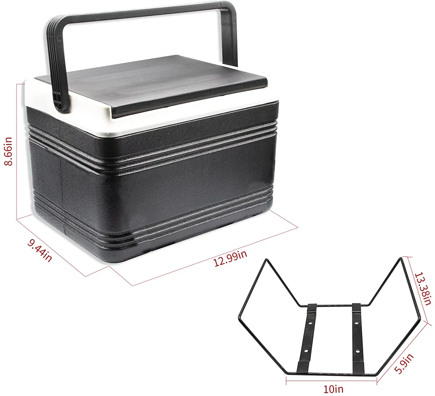 Golf Cart Cooler with Mounting Bracket Kit for Yamaha & Club Car DS