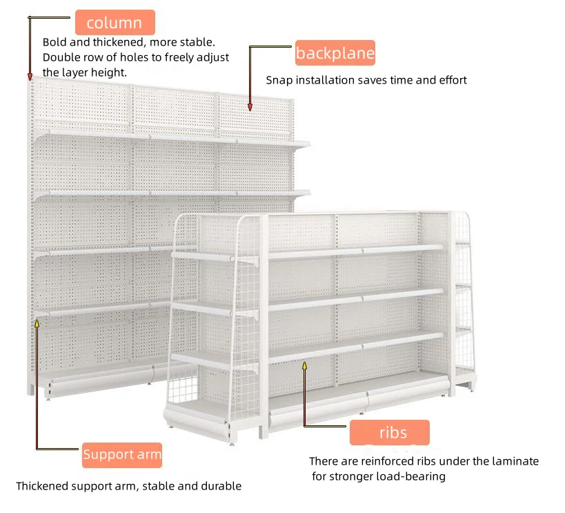 Modern Retail Shop Gondola Shelving System Display Units Shelves ...