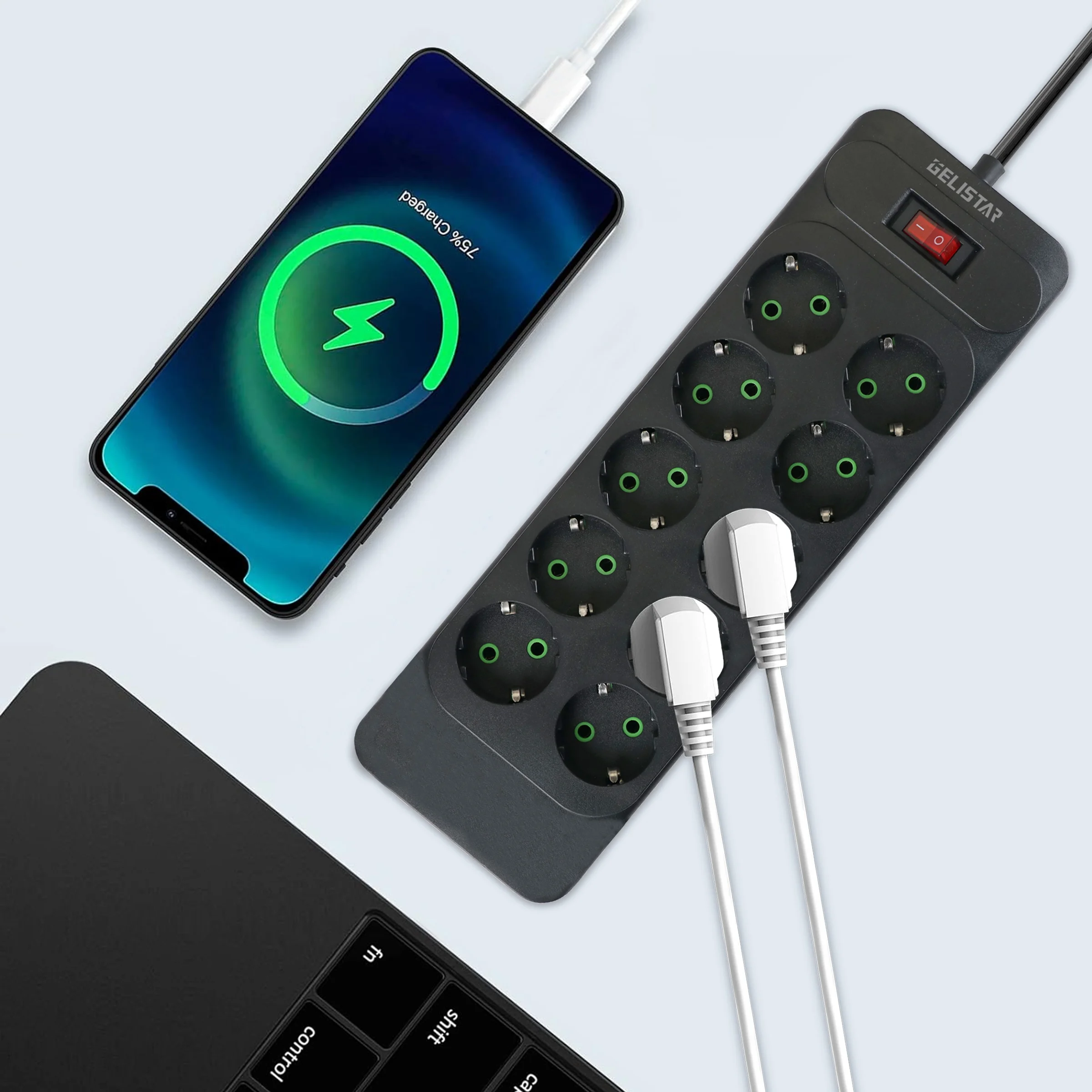 European Power Socket 10 Outlets Without USB Ports Color Black| Alibaba.com