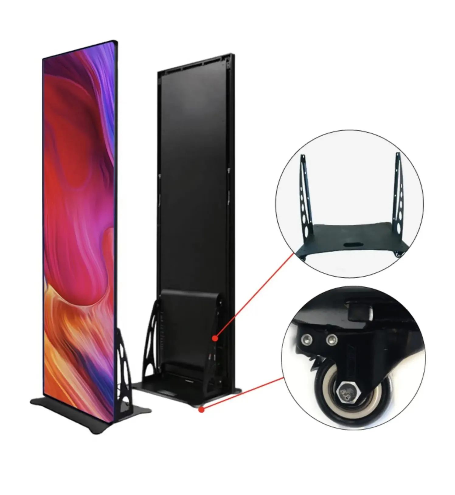 Indoor Advertising Poster LED Screen Floor Standing Full Color P2.5 ...