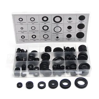 125pc 18 Sizes Rubber Grommet Kit - Includes Rubber Grommets For Wiring ...