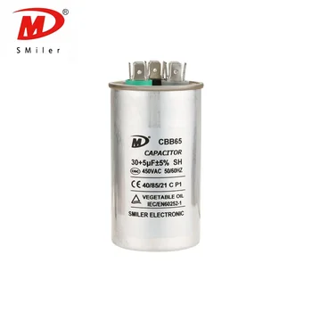370/440v 50/60hz Condenser Straight Cool Capacitor Cbb65 30+5uf Dual ...