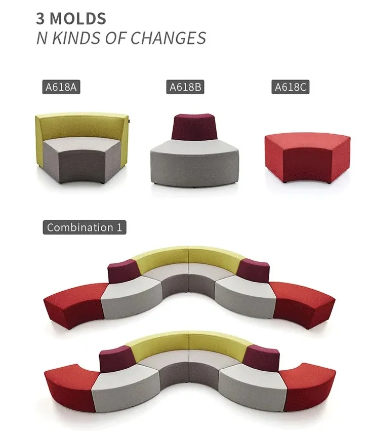 Modern Modular Sofa - Perfect for Hotel Lobby & Office