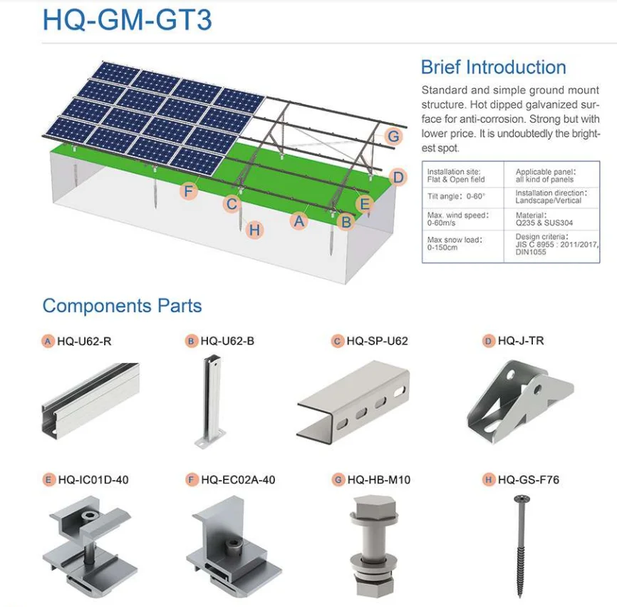Fix Rack Above Concrete Base Galvanized Steel Solar Frame Apoyo Soar ...