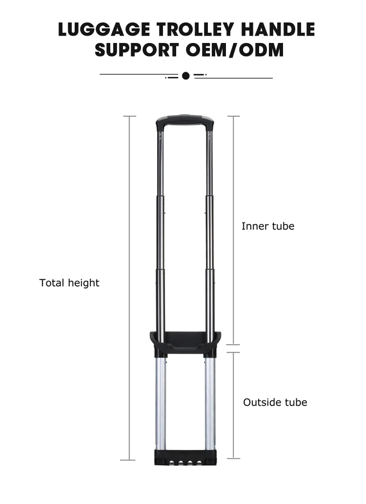 Jl098b Telescopic Luggage Draw Bar Retractable Trolley Handle ...