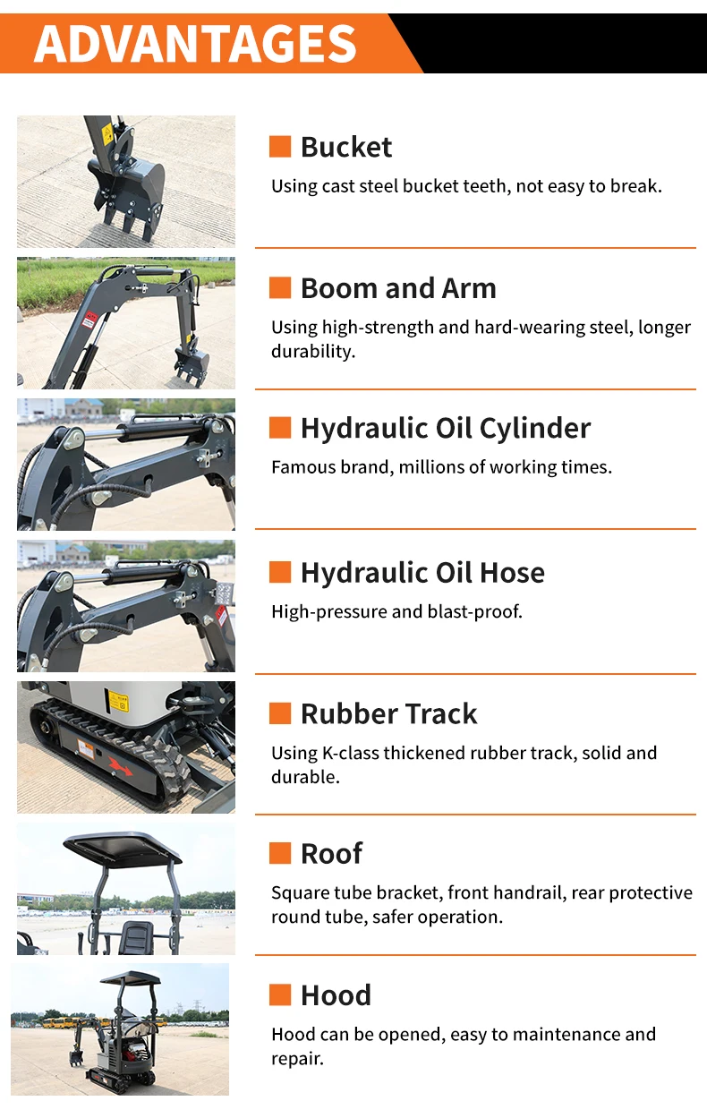 Small Excavator Mini Digger 360 Degree Excavator Bucket Excavator ...