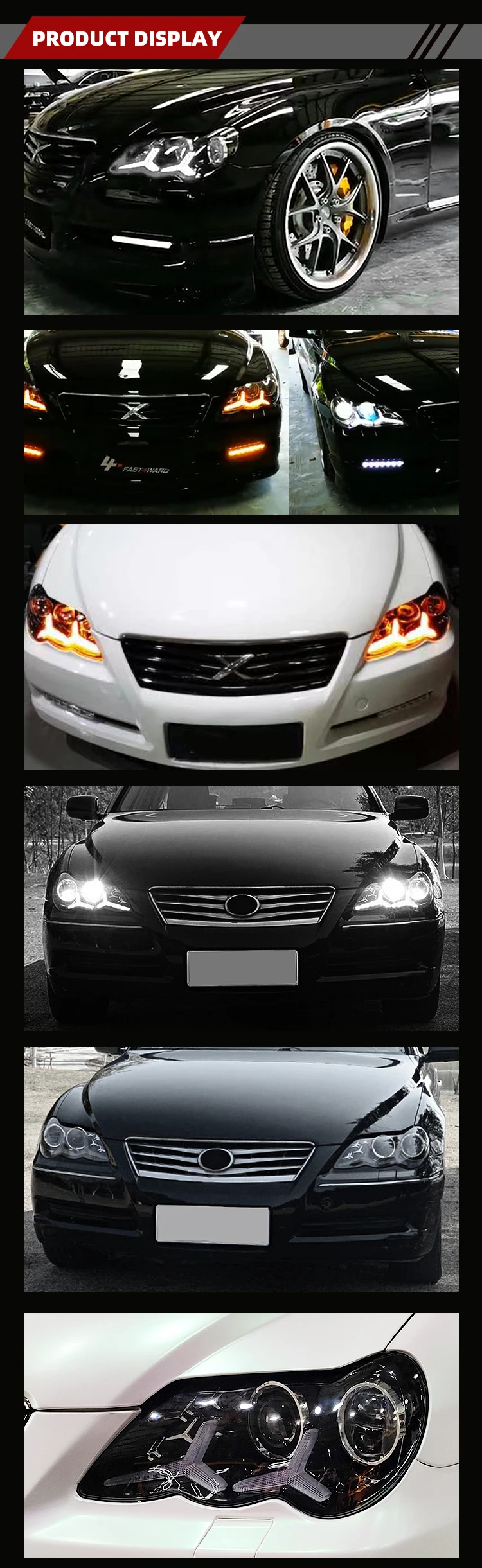 Super Q Factory High Quality Mark X A Pair Headlight For Toyota Reiz ...